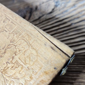 Antique Ladies Glove Box Flemish Art Pyro Burned Wooden Box - Etsy