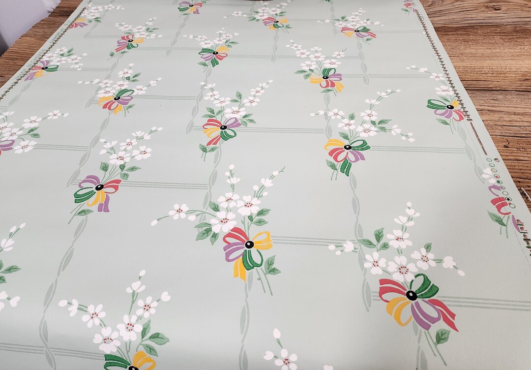 Full Role Vintage 1940's Sunworthy Novelty Print Wallpaper, Full Roll ...