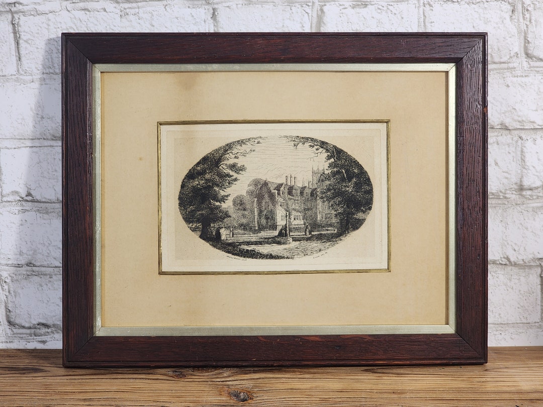 Antique Etching of Manor House in York (1883) - 19th Century Etching ...