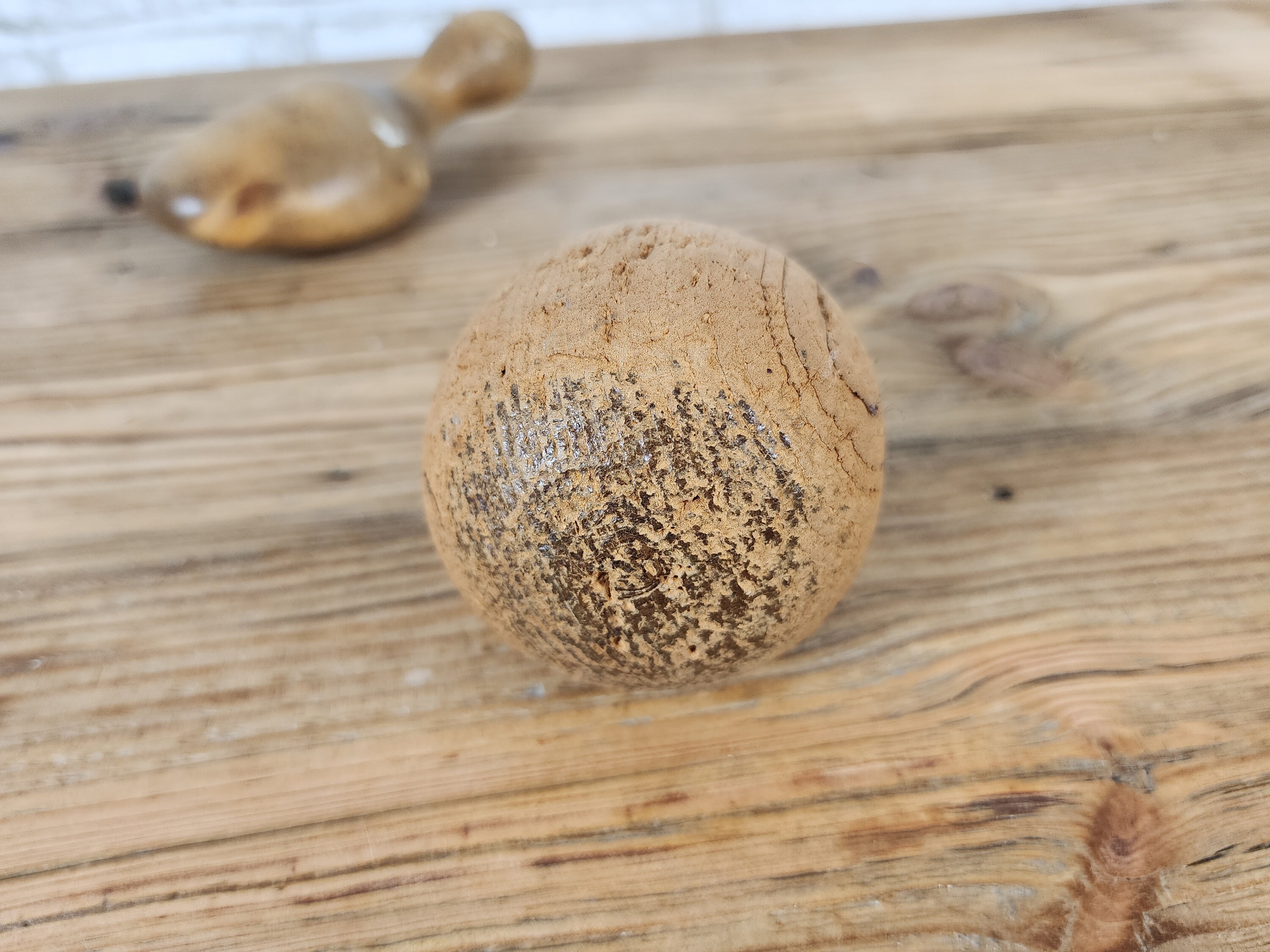 Antique Vintage Wooden Darning Eggs - Set of 2, Foot Form and Round for ...