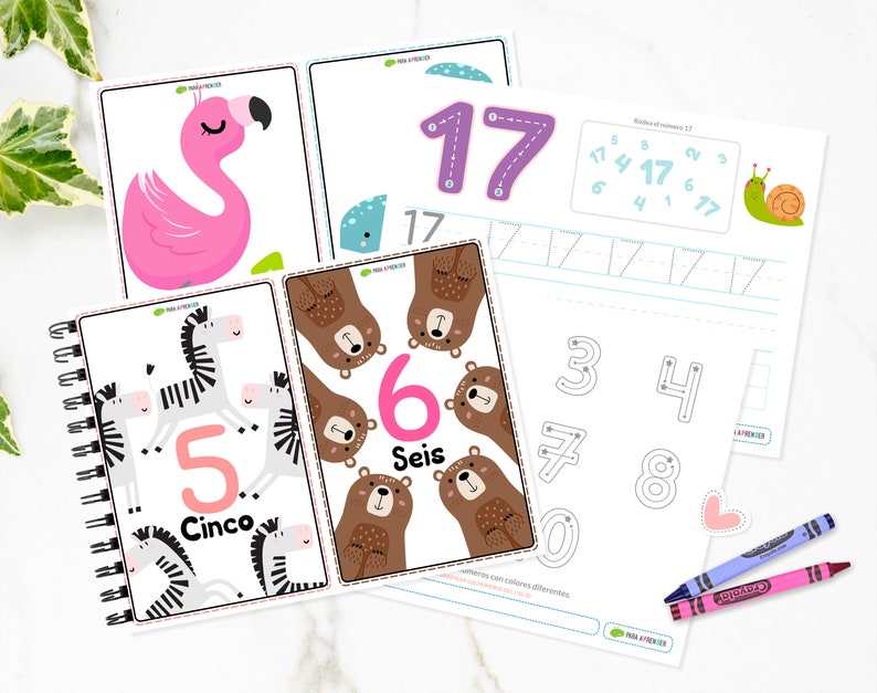 Animal Spanish Number Flash Cards Number Flash Cards Number Learning ...