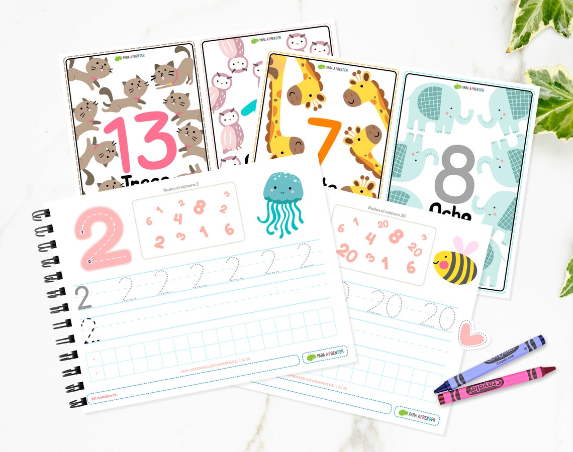 Animal Spanish Number Flash Cards Number Flash Cards Number Learning ...