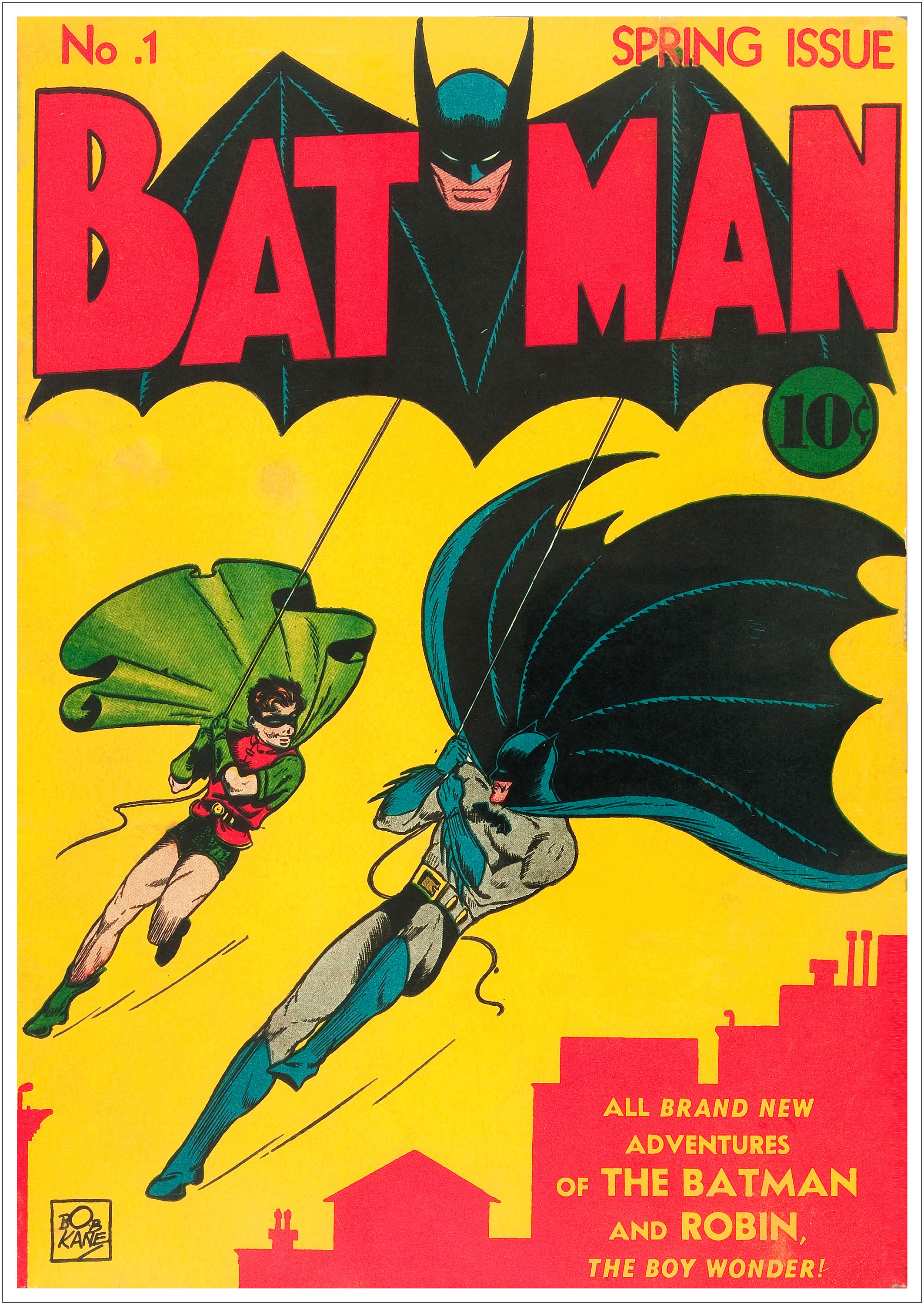 Batman Vintage Comic Cover Art gran póster impresión regalo en | Etsy