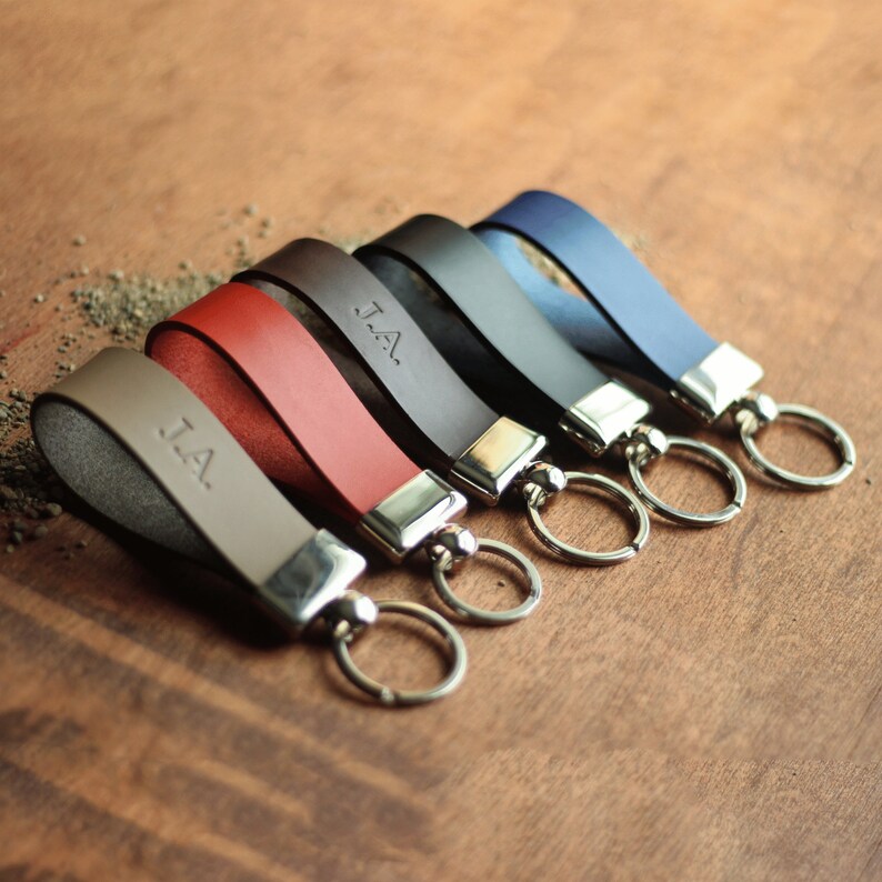 Premium Leather Keychain Personalizible Key Chain Made in the USA - Etsy