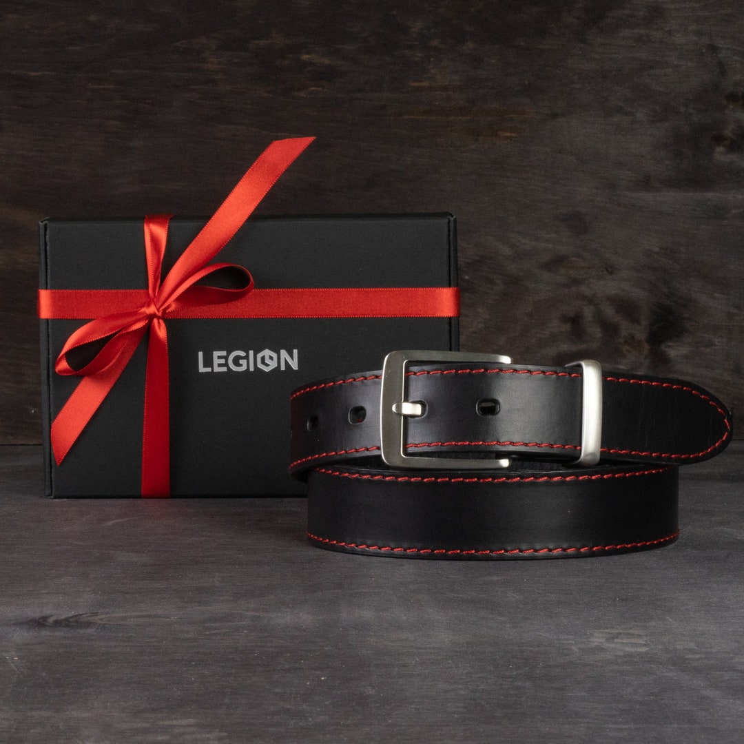 Handmade Leather Belt for Him Custom Gift for Father Full Grain Leather ...