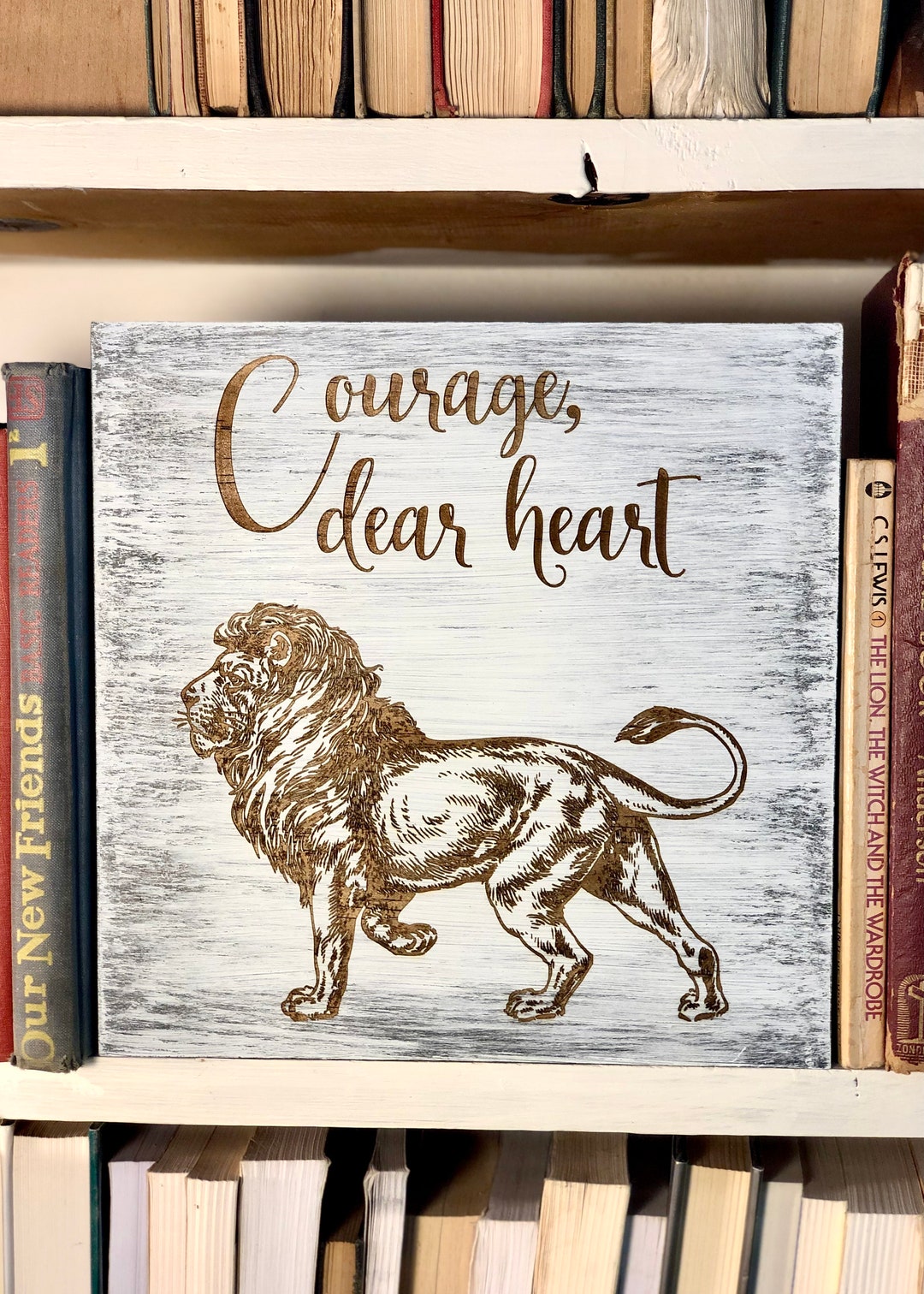 Courage Dear Heart - Aslan - Cslewis - Graduation Gift - Living Room ...