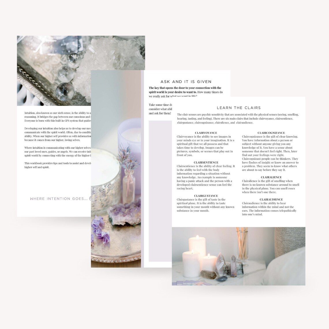 Develop Your Intuition Workbook Fillable PDF 20 Pages | Etsy