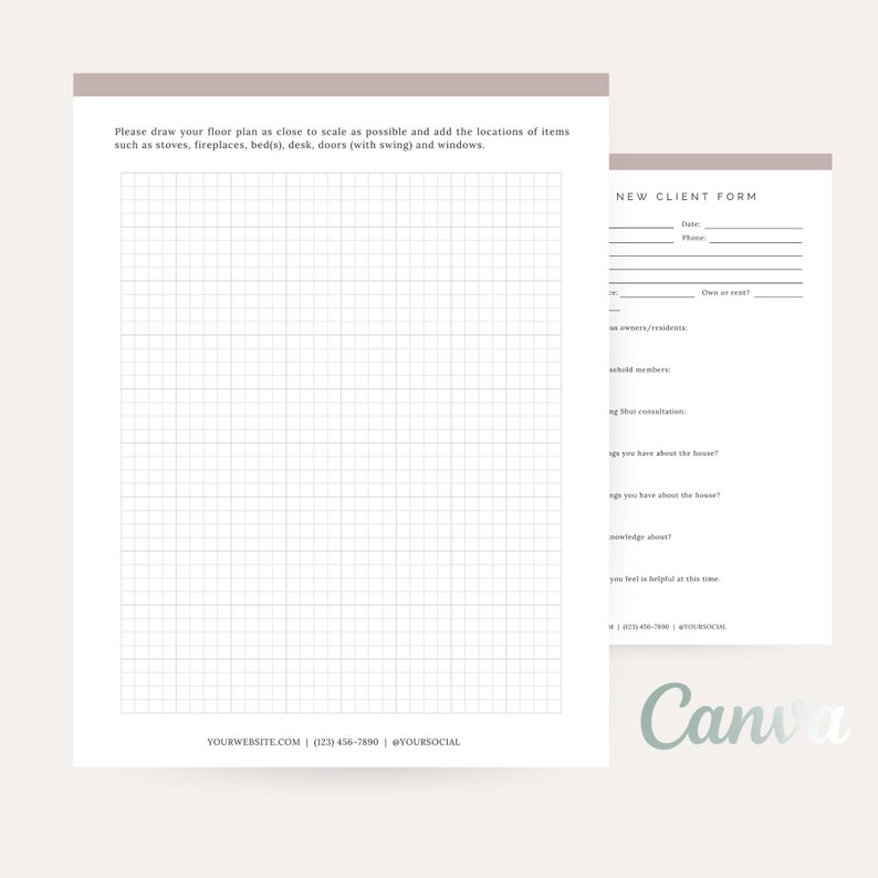 Feng Shui New Client Forms Canva Template - Etsy