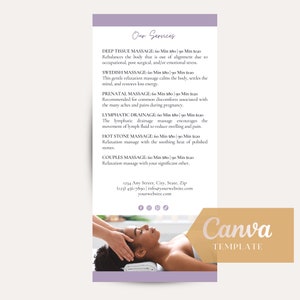 Massage Therapy Rack Card - Etsy