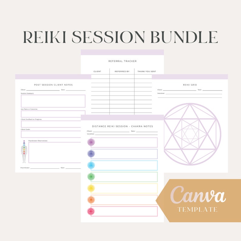 Reiki Session Form Bundle, Reiki Intake Form, Distant Reiki Form, Reiki ...