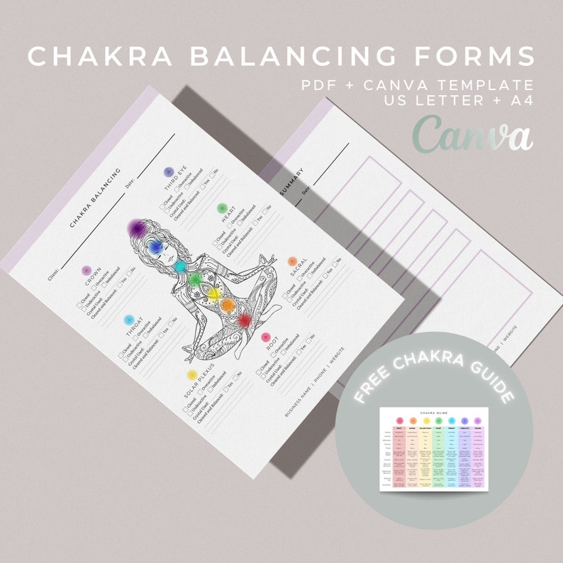 Chakra Balancing Forms - PDF + Canva Template - Etsy