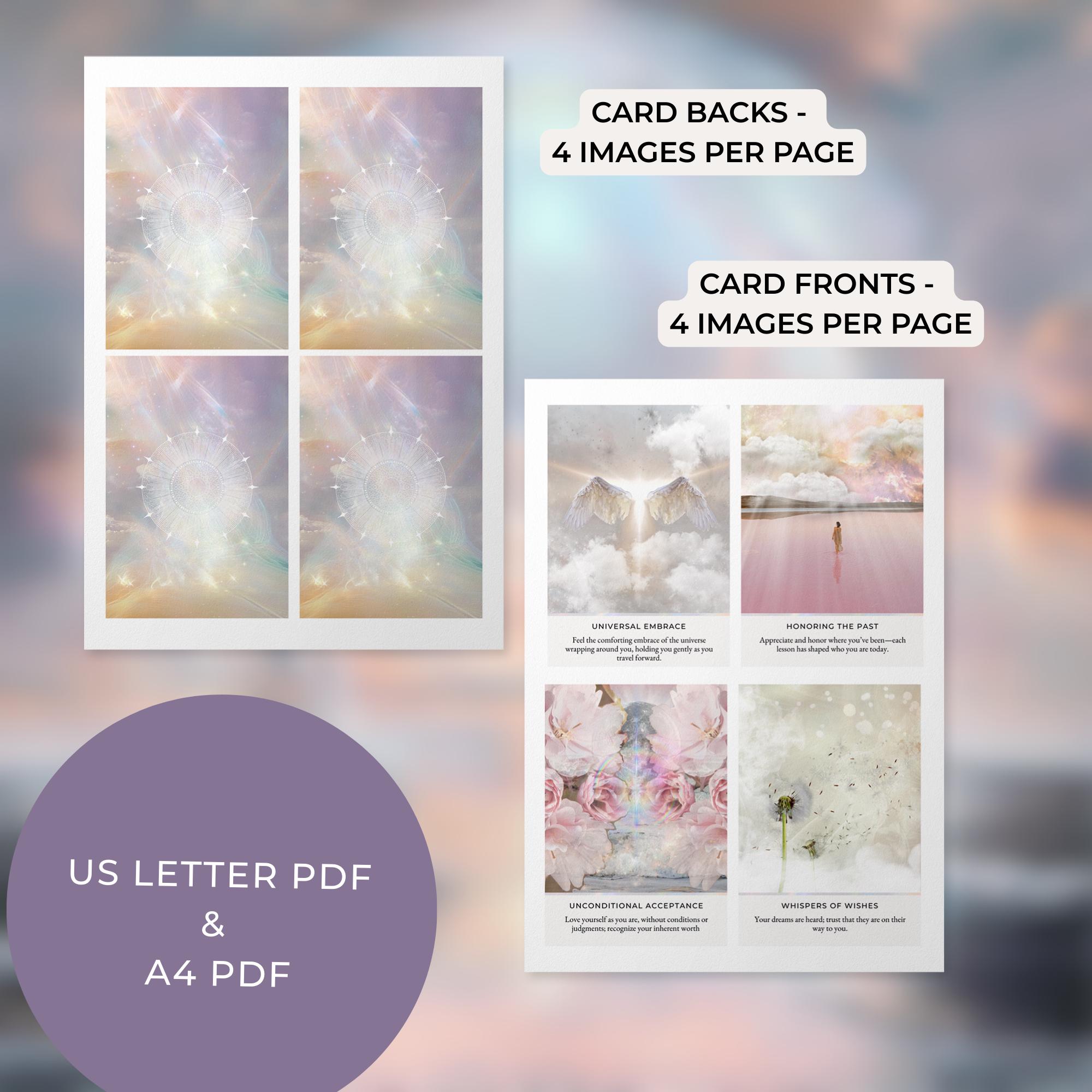Printable Oracle Cards, 60 Printable Tarot Cards, Downloadable Oracle ...