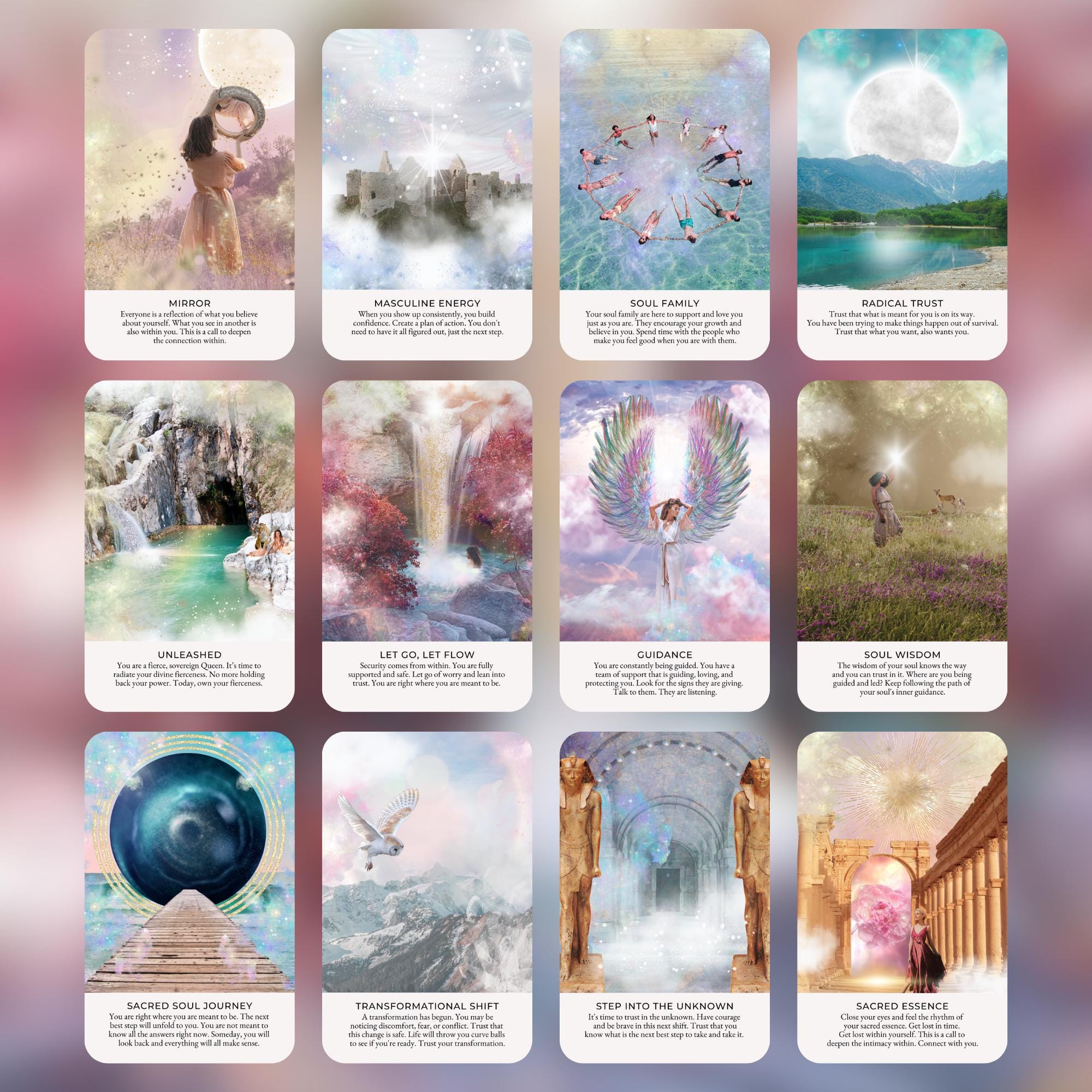 PRINTABLE Oracle Card Deck - Sacred Soul Journey - Etsy