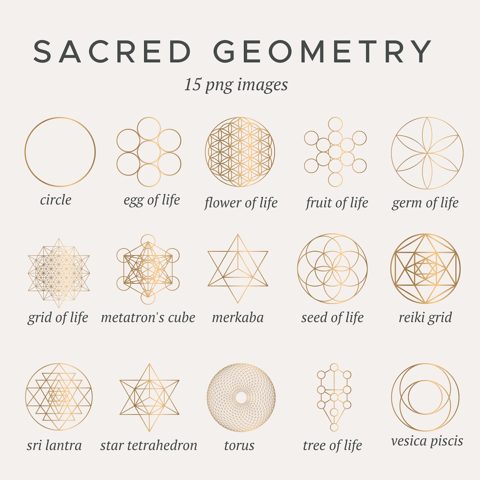 Printable Crystal Grids 15 Sacred Geometry Printable Grids - Etsy