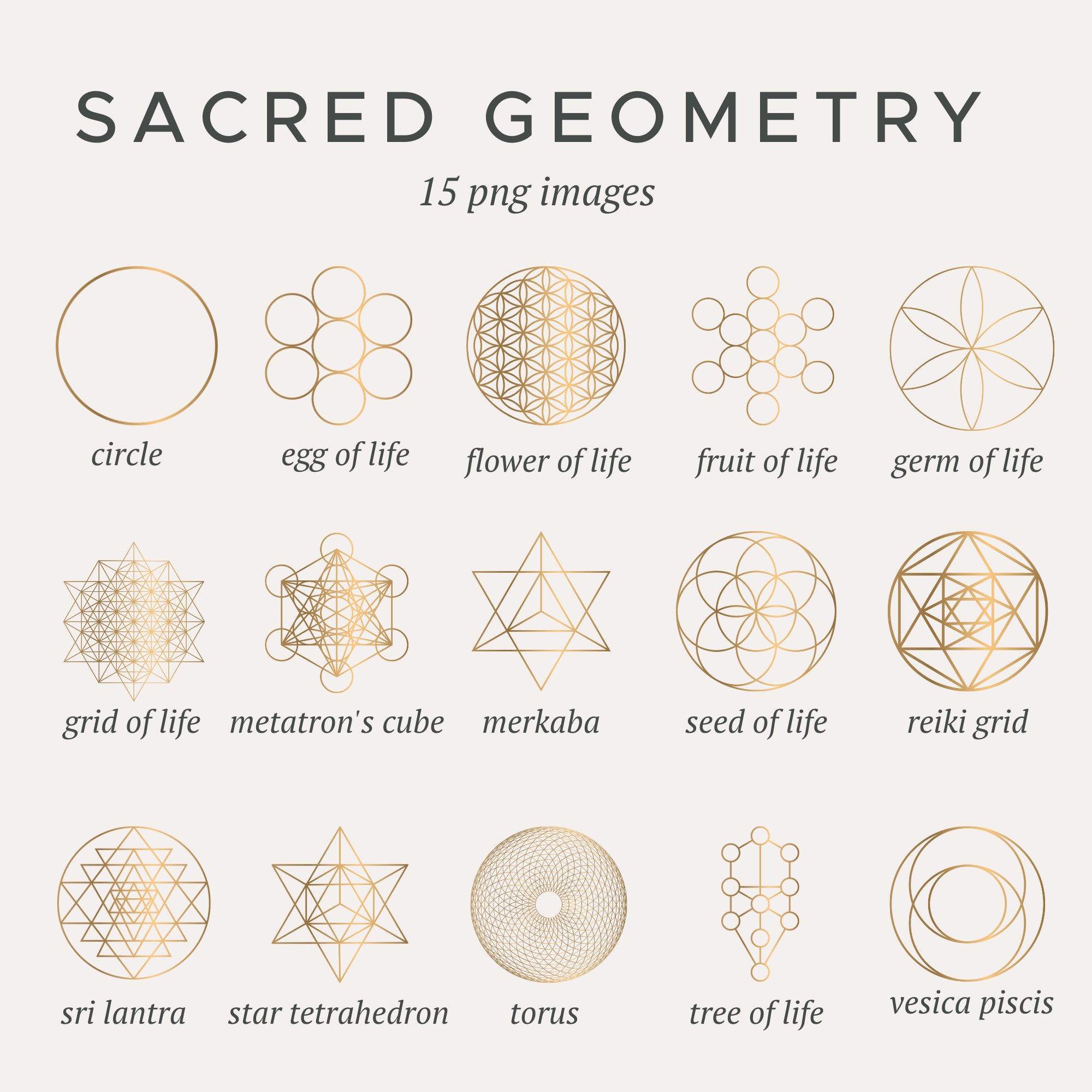 Printable Crystal Grids 15 Sacred Geometry Printable Grids - Etsy