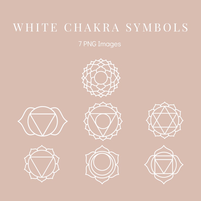 Black and White Chakra Symbols - Black Chakra Clipart - White Chakra ...