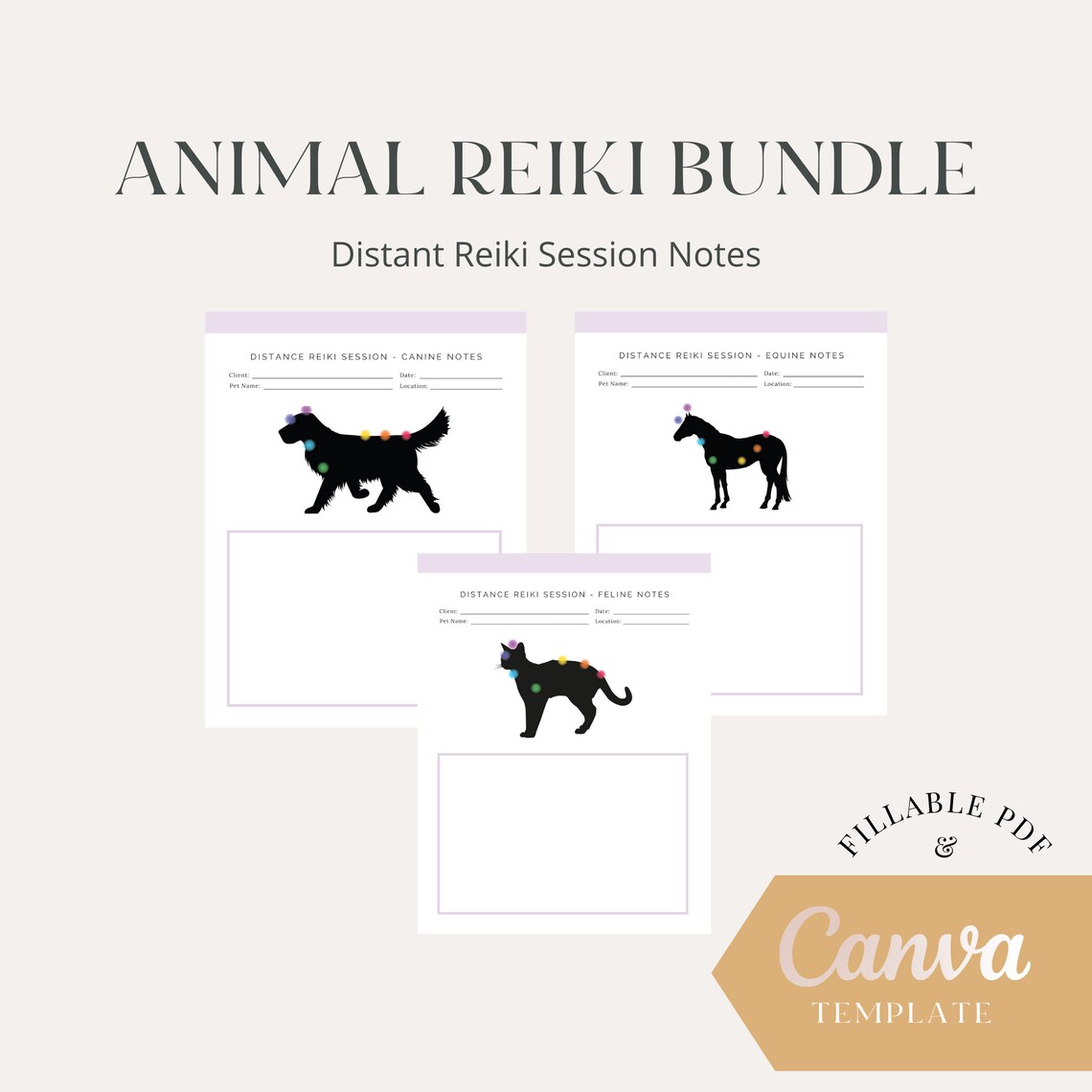 Pet Reiki Session Form Bundle Animal Reiki Session Form - Etsy