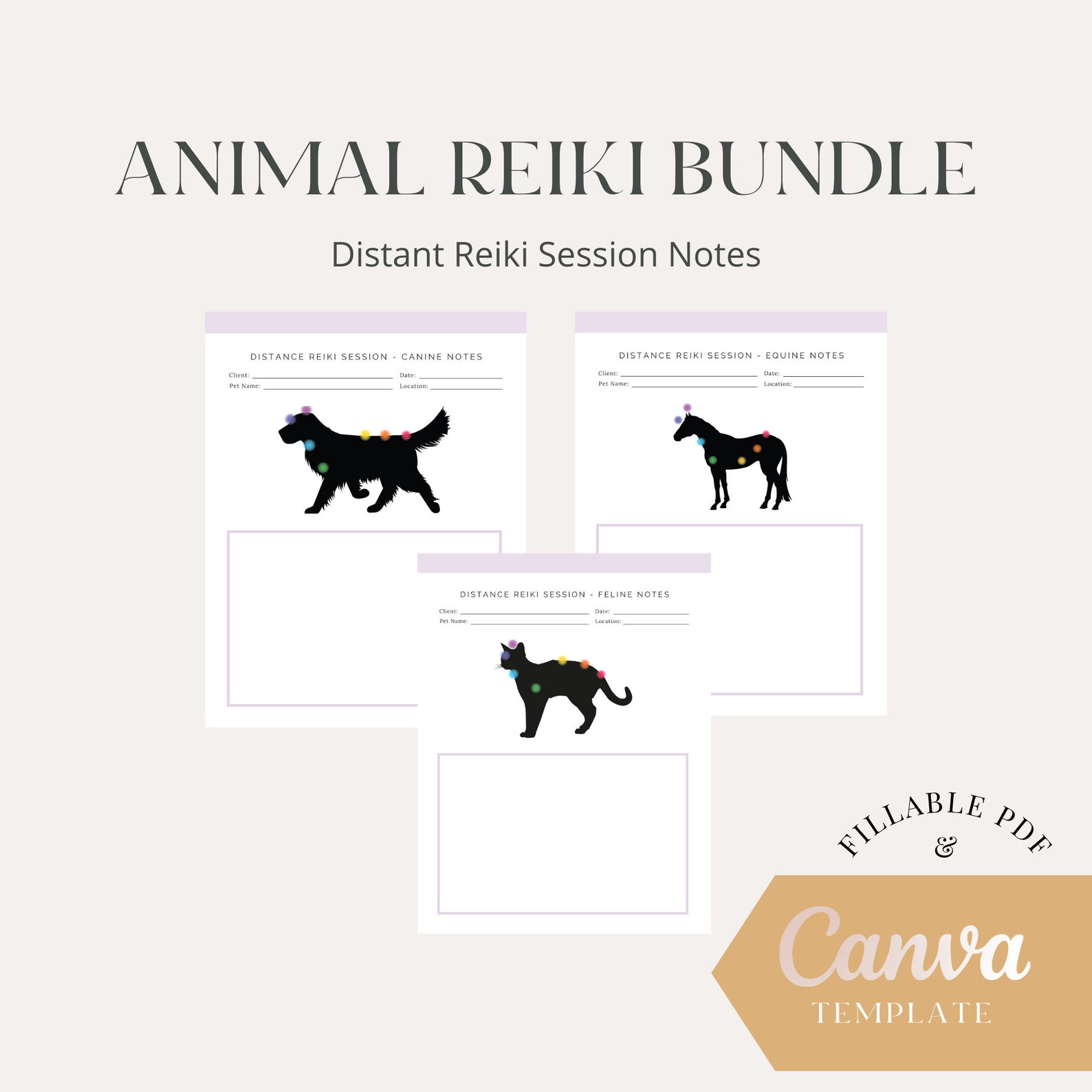 Pet Reiki Session Form Bundle Animal Reiki Session Form - Etsy