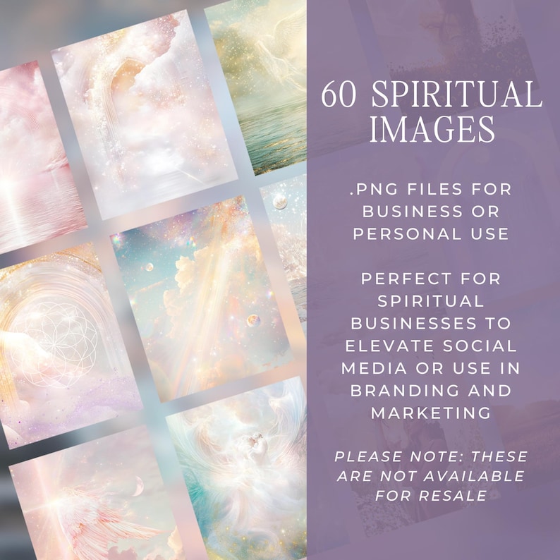 60 Digital Collage Images for Spiritual Business Branding, Marketing ...