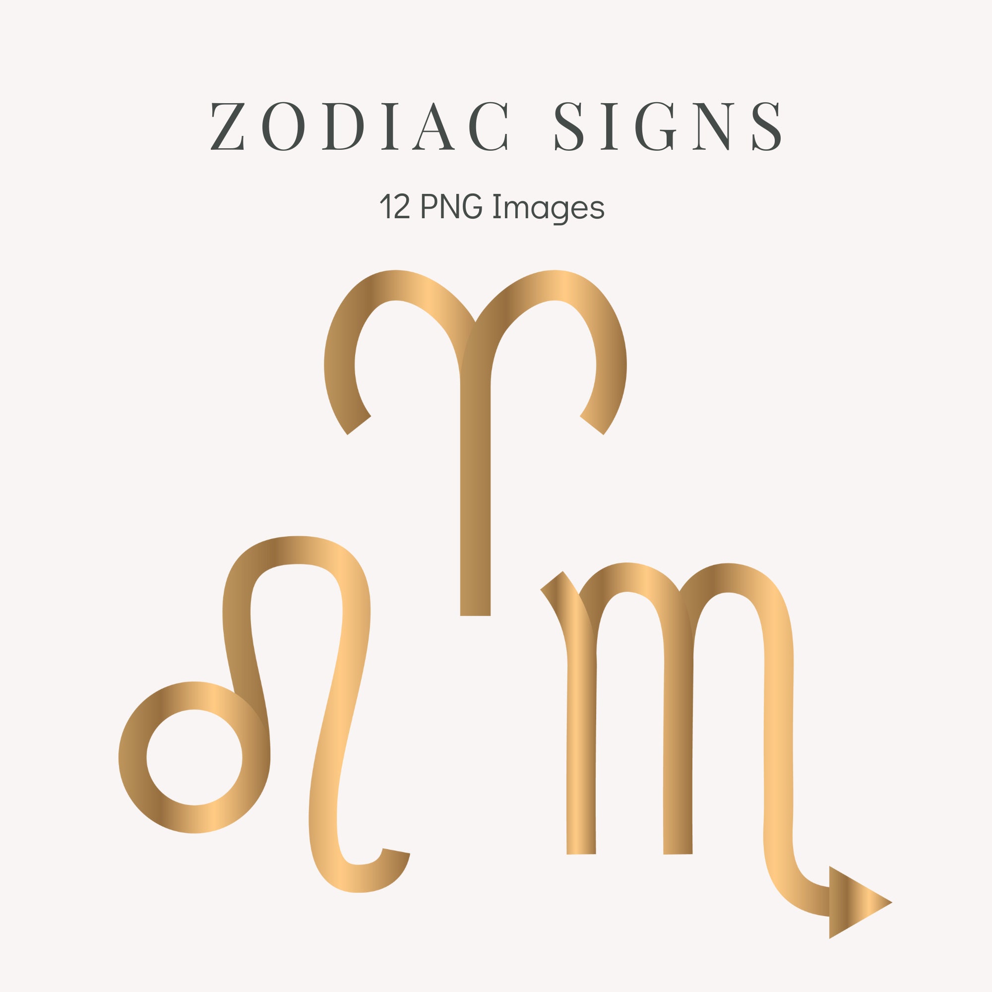 PNG Zodiac Signs Astrology Signs Gold Zodiac Signs - Etsy