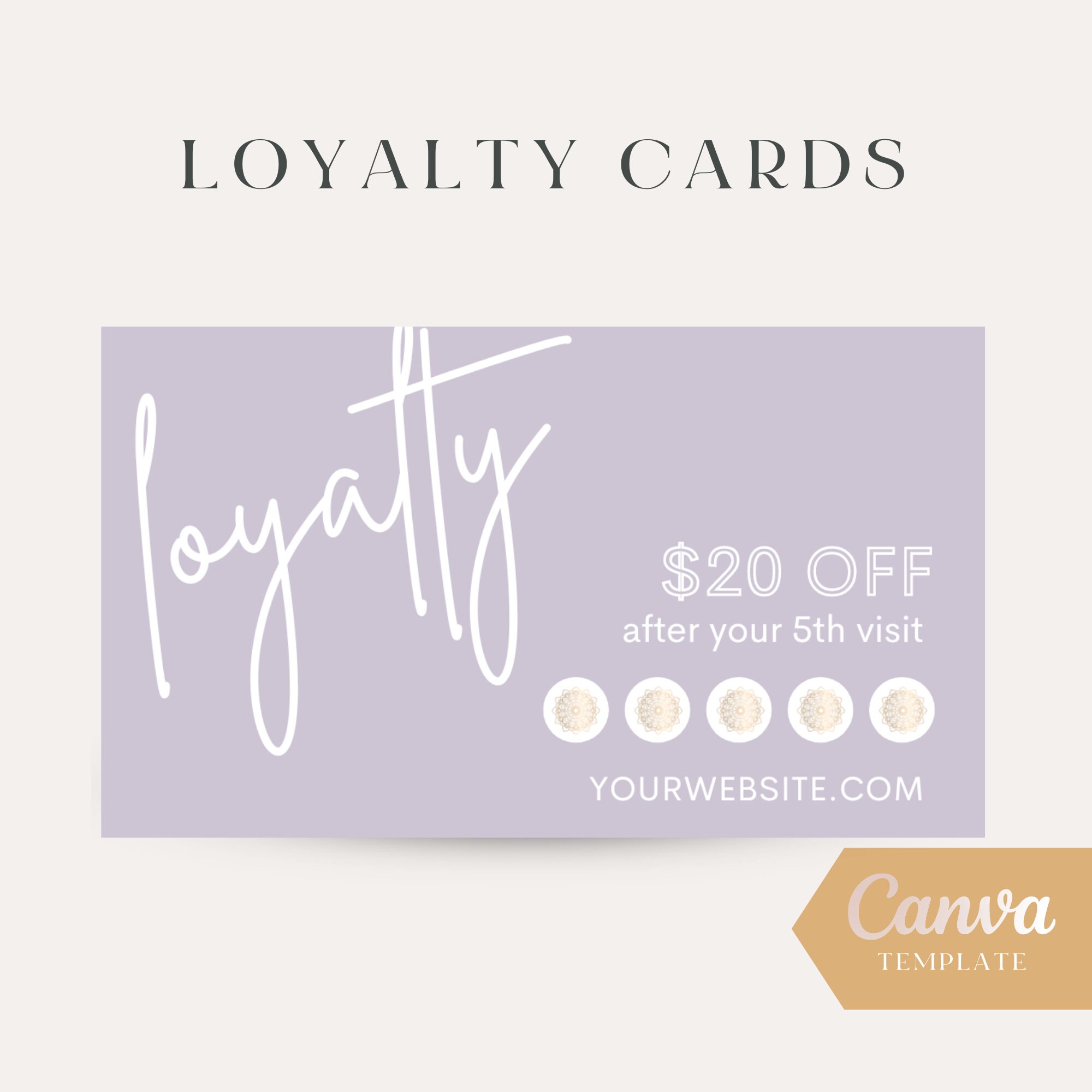 Loyalty Cards Loyalty Reward Punch Card Canva Template - Etsy