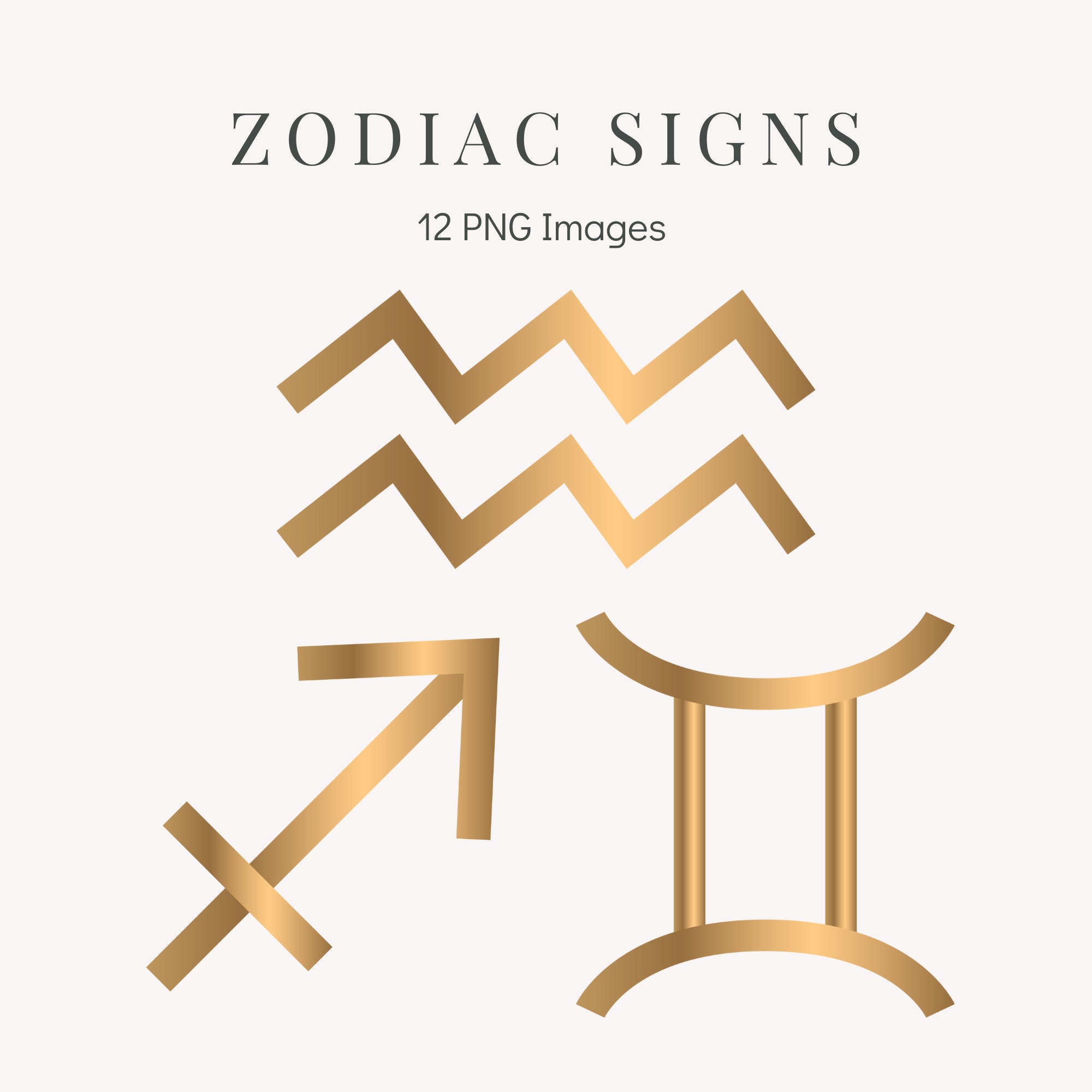 PNG Zodiac Signs Astrology Signs Gold Zodiac Signs - Etsy