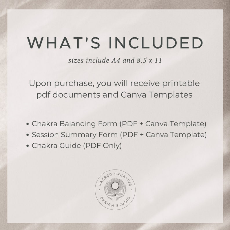 Chakra Balancing Forms - PDF + Canva Template - Etsy