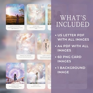 Printable Oracle Cards, 60 Printable Tarot Cards, Downloadable Oracle ...