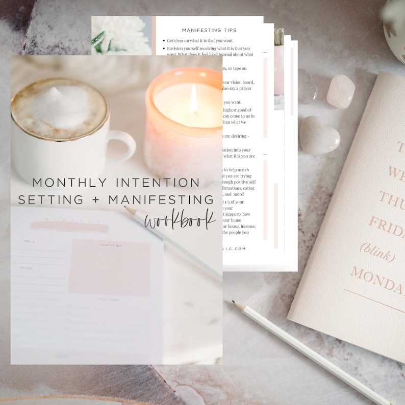 Monthly Intention Setting and Manifesting Workbook - Printable PDF - Etsy