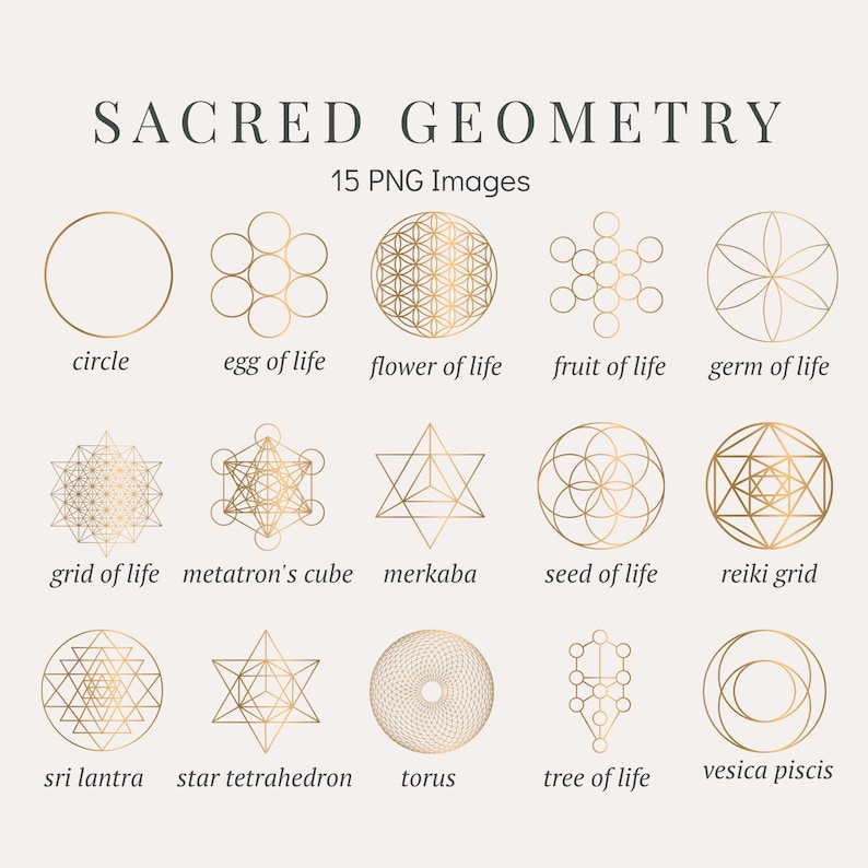 Gold Sacred Geometry High Resolution PNG Images - Etsy