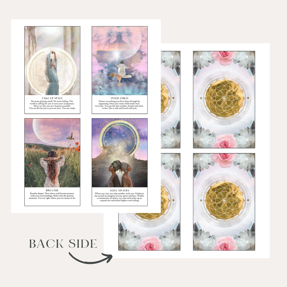 PRINTABLE Oracle Card Deck Sacred Soul Journey - Etsy