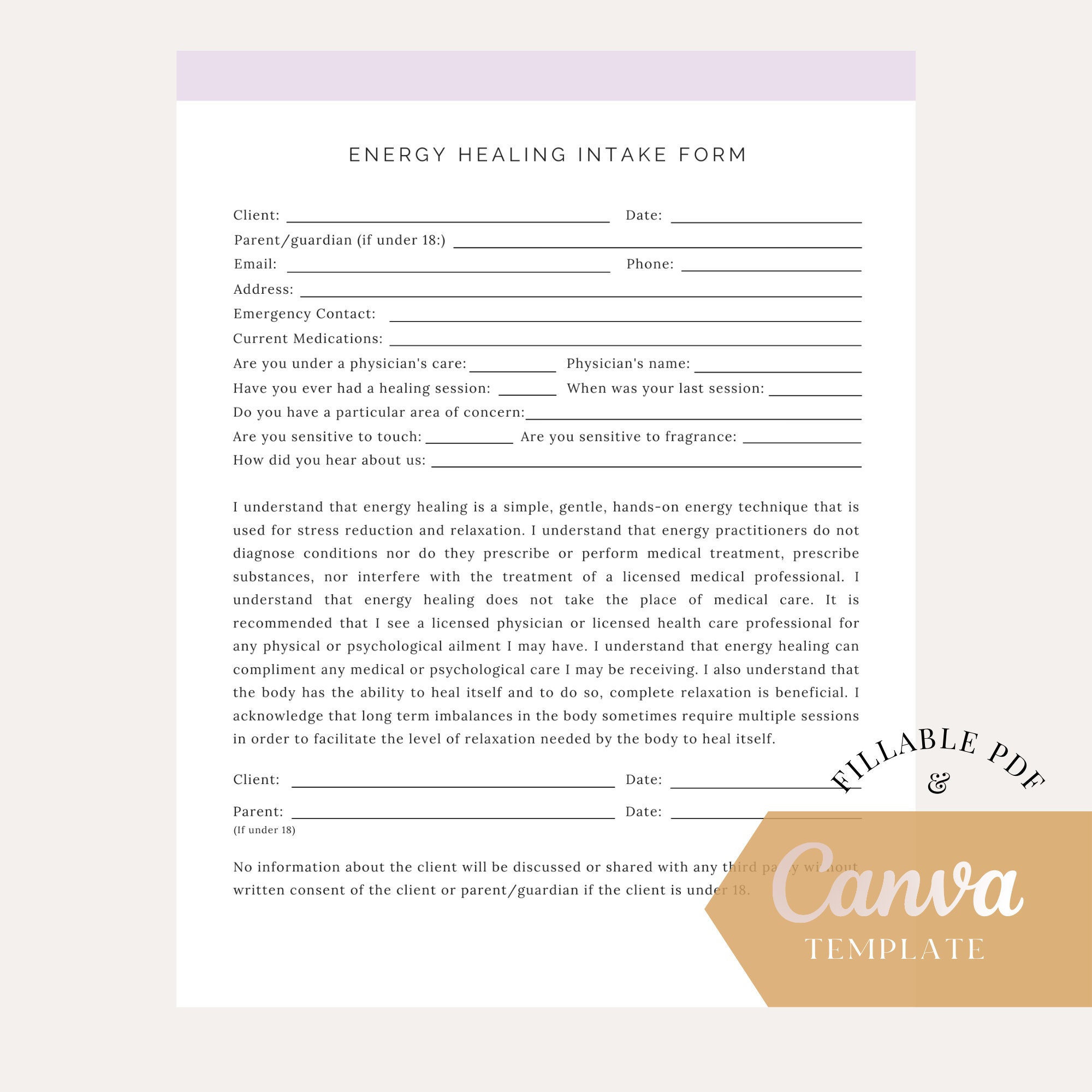 Energy Healing Client Intake Form Etsy Israel Energy Healing Client Intake Form Etsy Israel
