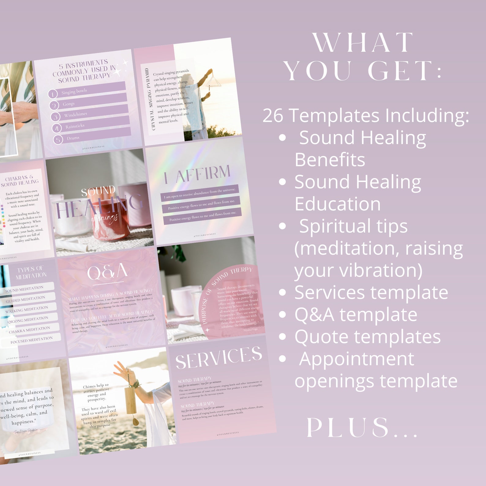 Sound Healing Instagram Templates - Canva Sound Healing Social Media ...