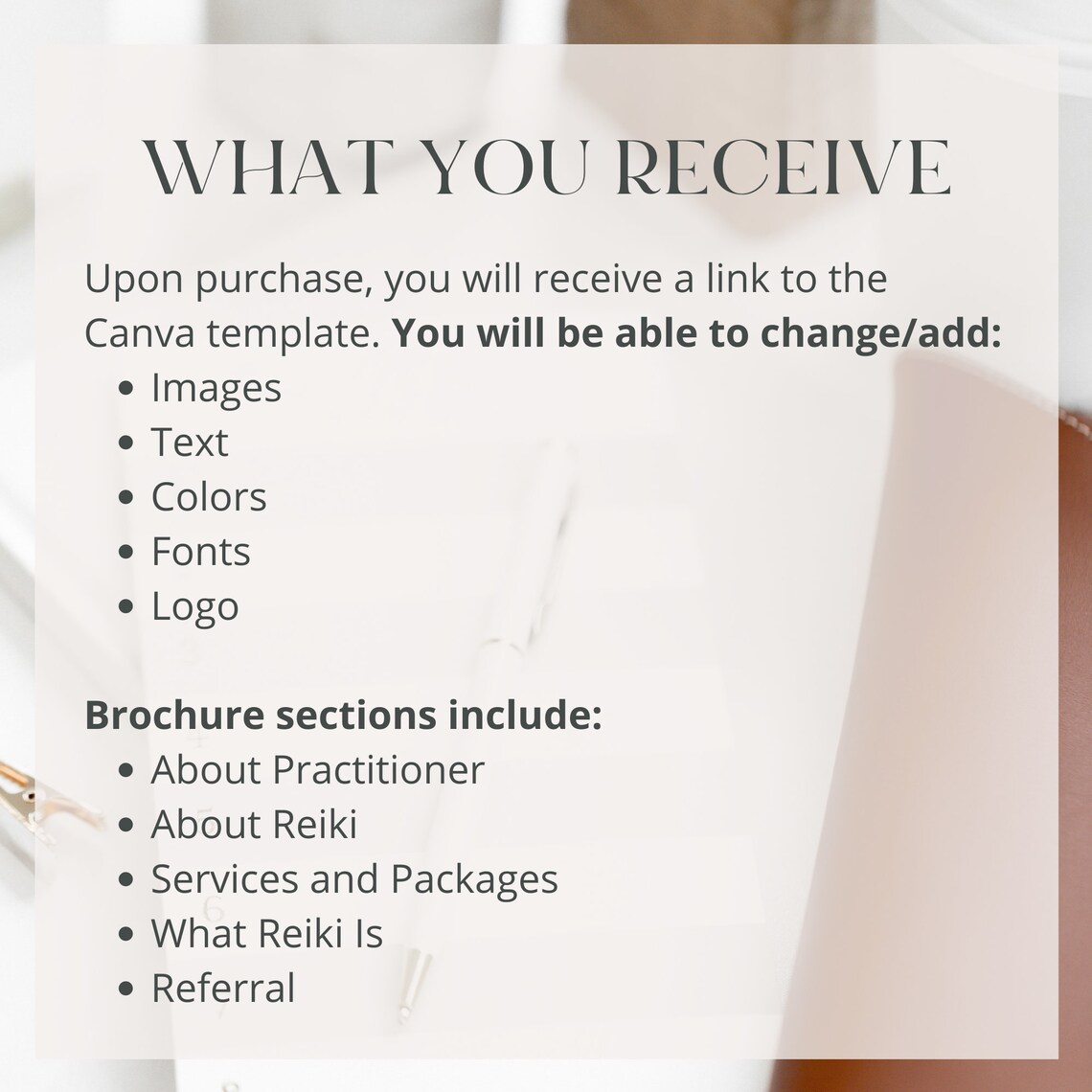 Reiki Brochure Canva Template - Editable 11x8.5" (digital Download) - Etsy