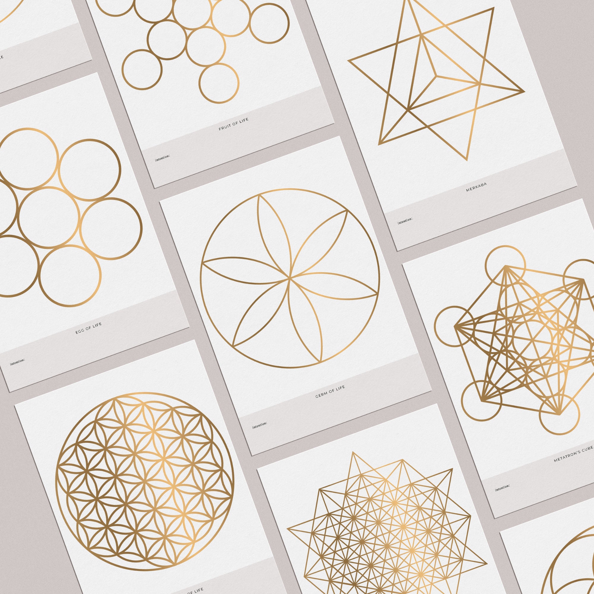 Printable Crystal Grids - 15 Sacred Geometry Printable Grids - Etsy