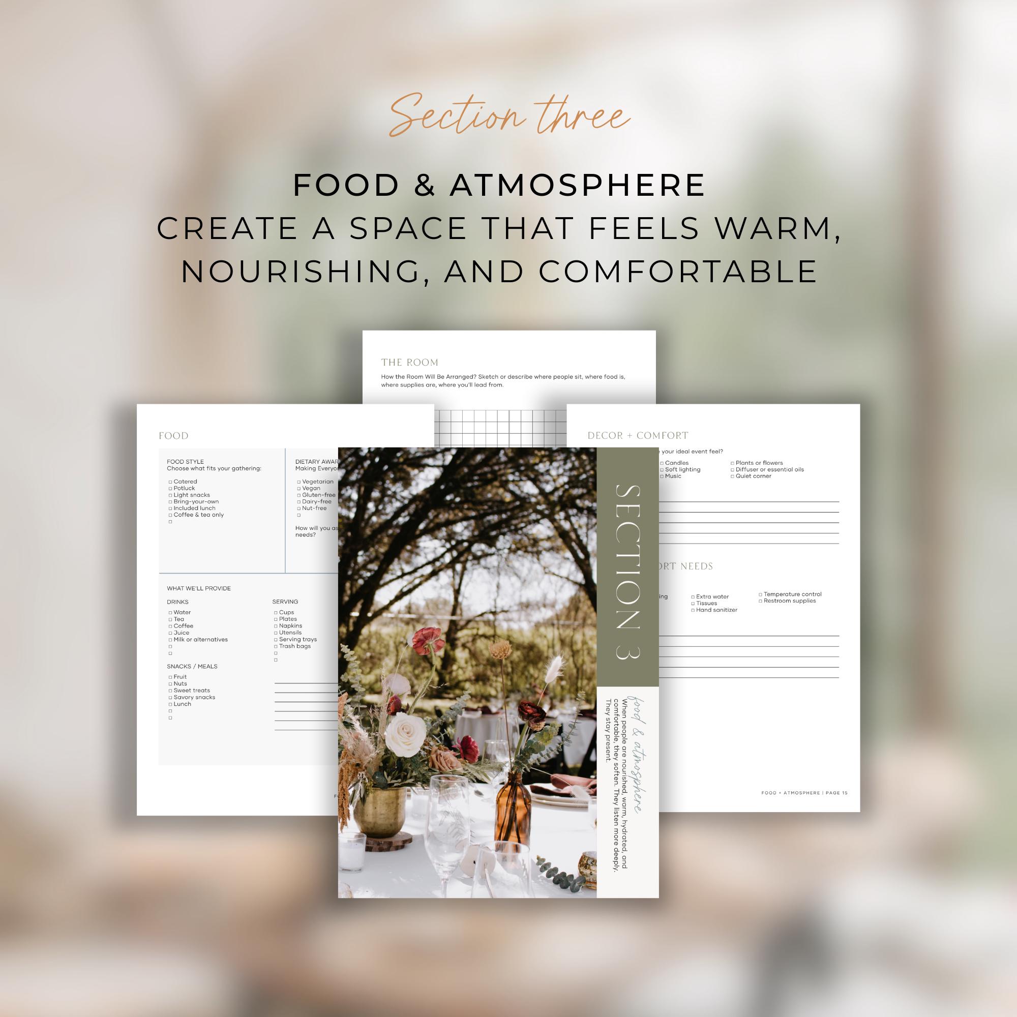 Printable Retreat Planning Workbook, Meeting, Circles, Gathering and ...