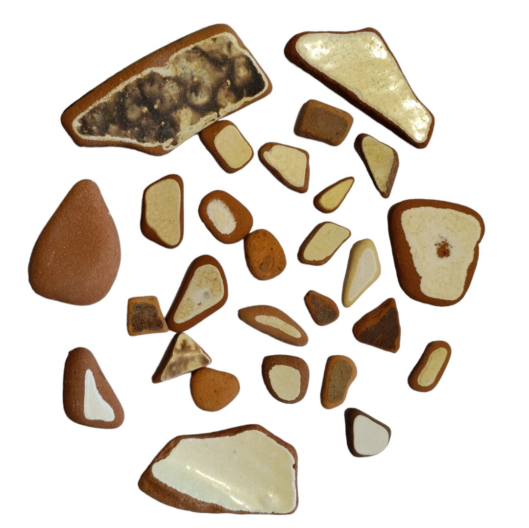 Beach Terracotta Tiles, Craft Supply, 30 Tiles, Mosaic Making, Beach ...