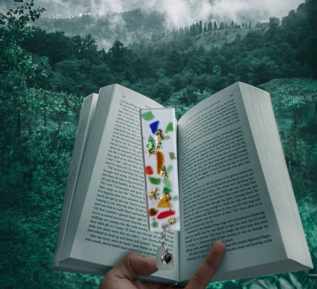 Ocean Themed Bookmark, Sea Glass Bookmark, Reading Gift, Book Worm Gift ...