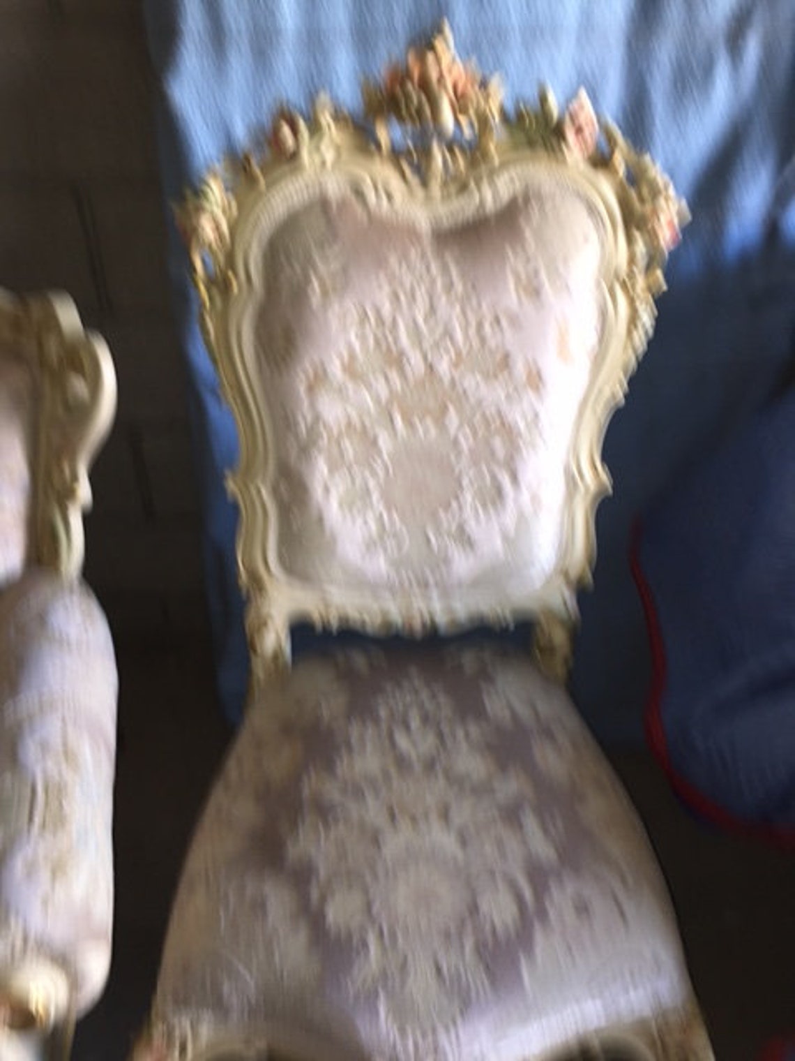 Vintage French Baroque Hand Painted Custom Tailored Dining Room W/sofa ...