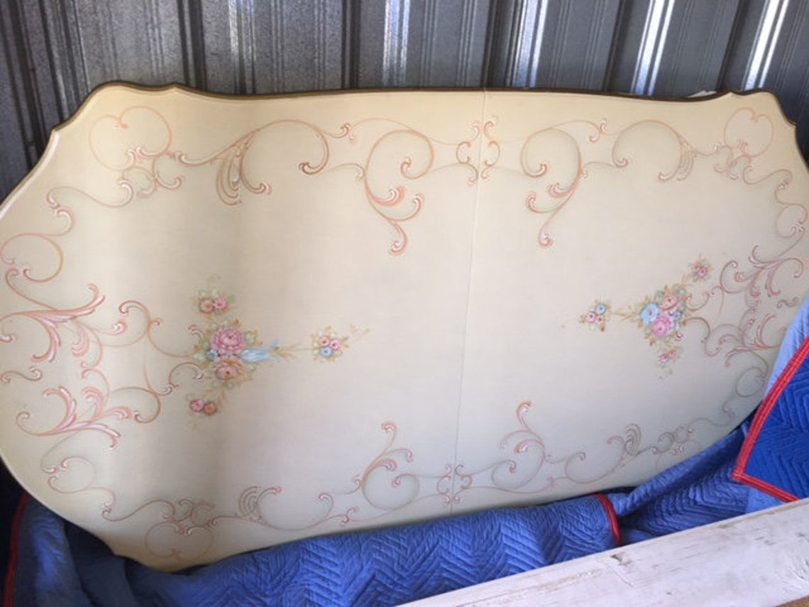 Vintage French Baroque Hand Painted Custom Tailored Dining Room W/sofa ...