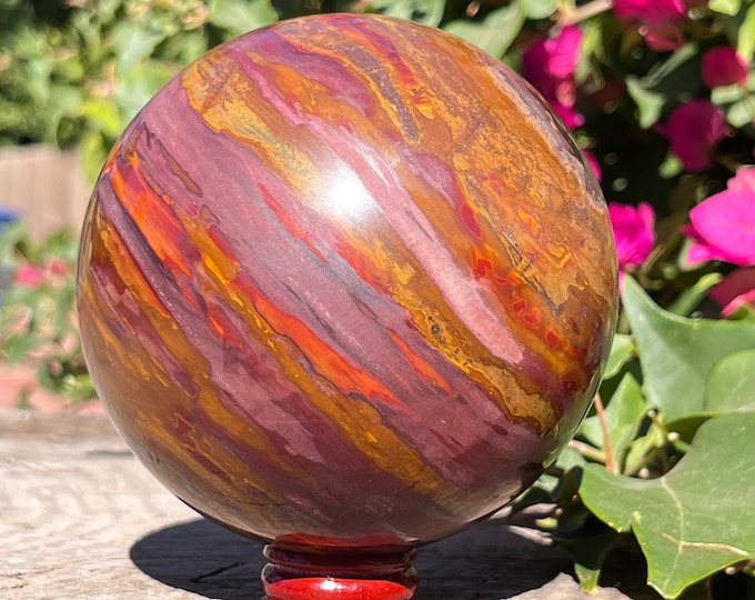Tiger Iron Crystal Banded Sphere | 1390 Grams | 3lbs - Etsy