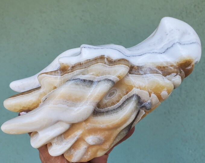 Dragon Head Skull Banded Chocolate Orange Calcite A Grade Crystal ...