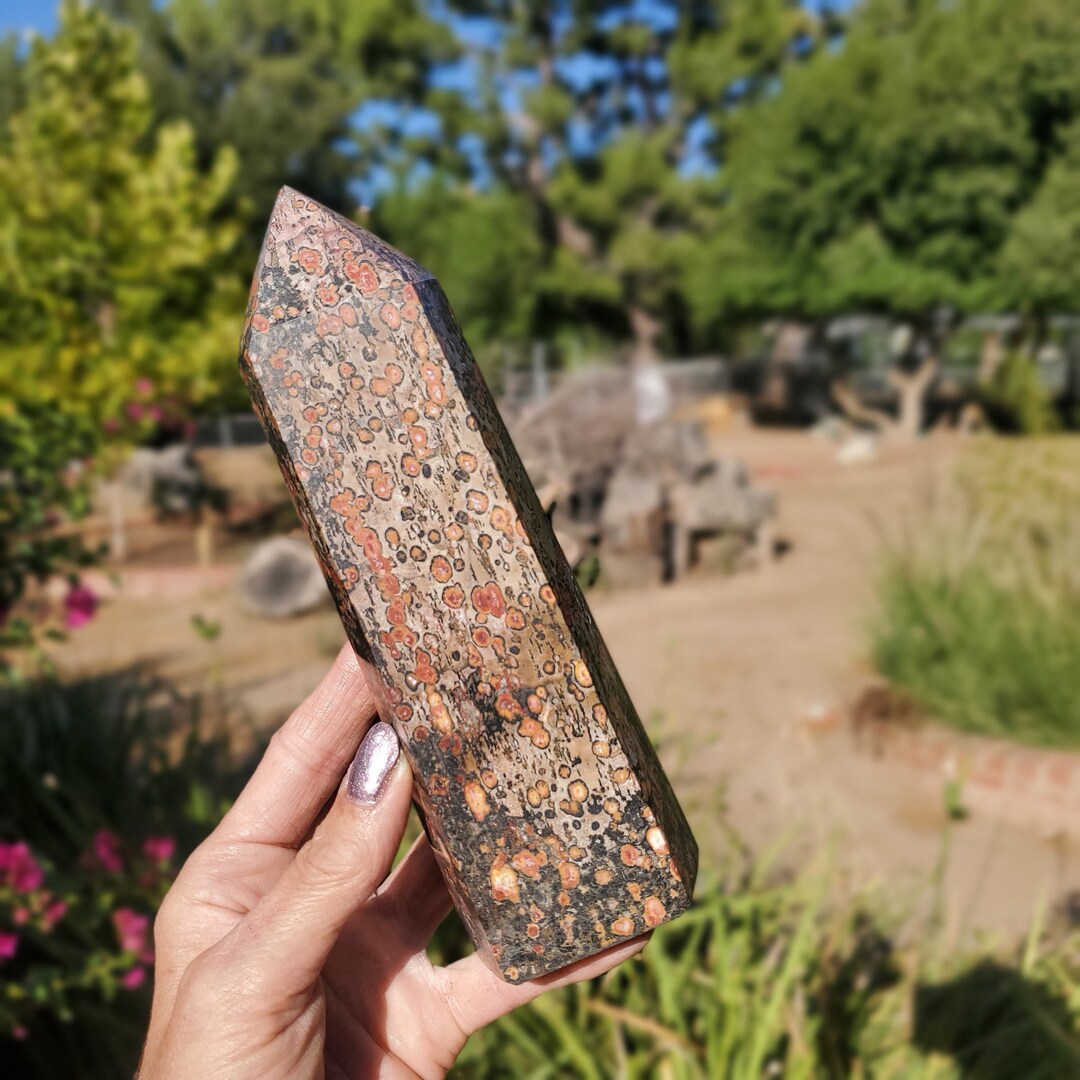 Obsidian Pink Firework Snowflake Crystal Tower Point 592 Grams 1lbs 5oz ...