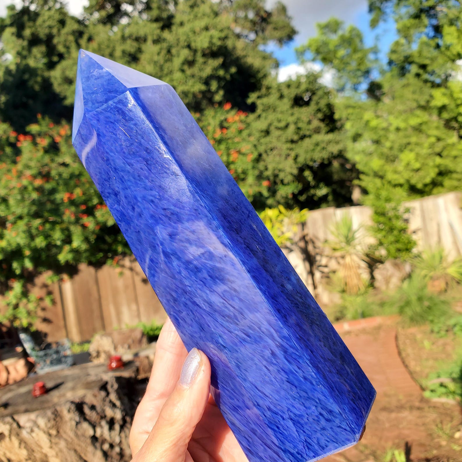 Quartz Smelting Royal Blue Swirly Stripes Crystal Tower | 730 Grams - Etsy