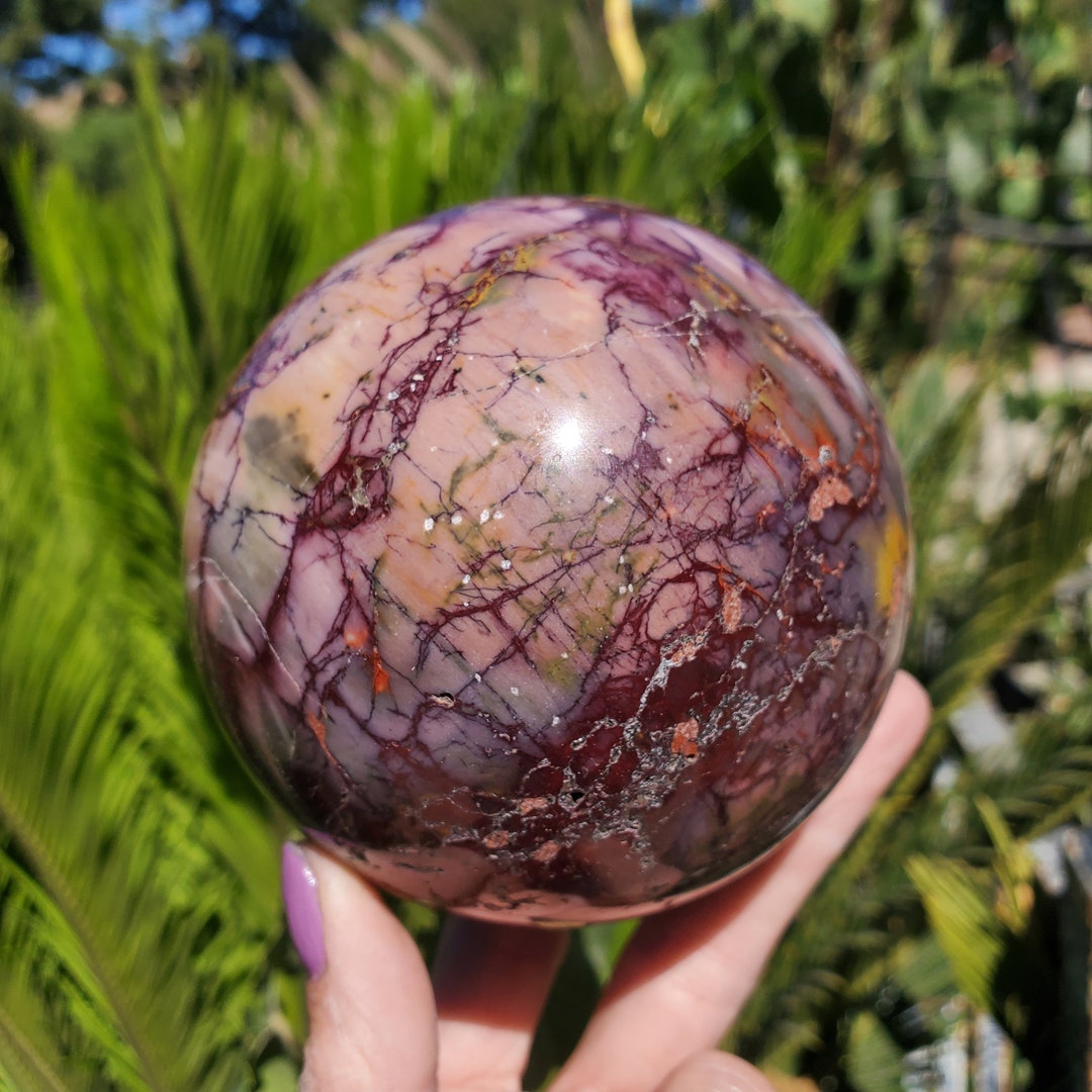 Mookaite Crystal Large Sphere Pink Red Purple 1090 Grams 92mm 2lbs 7oz ...