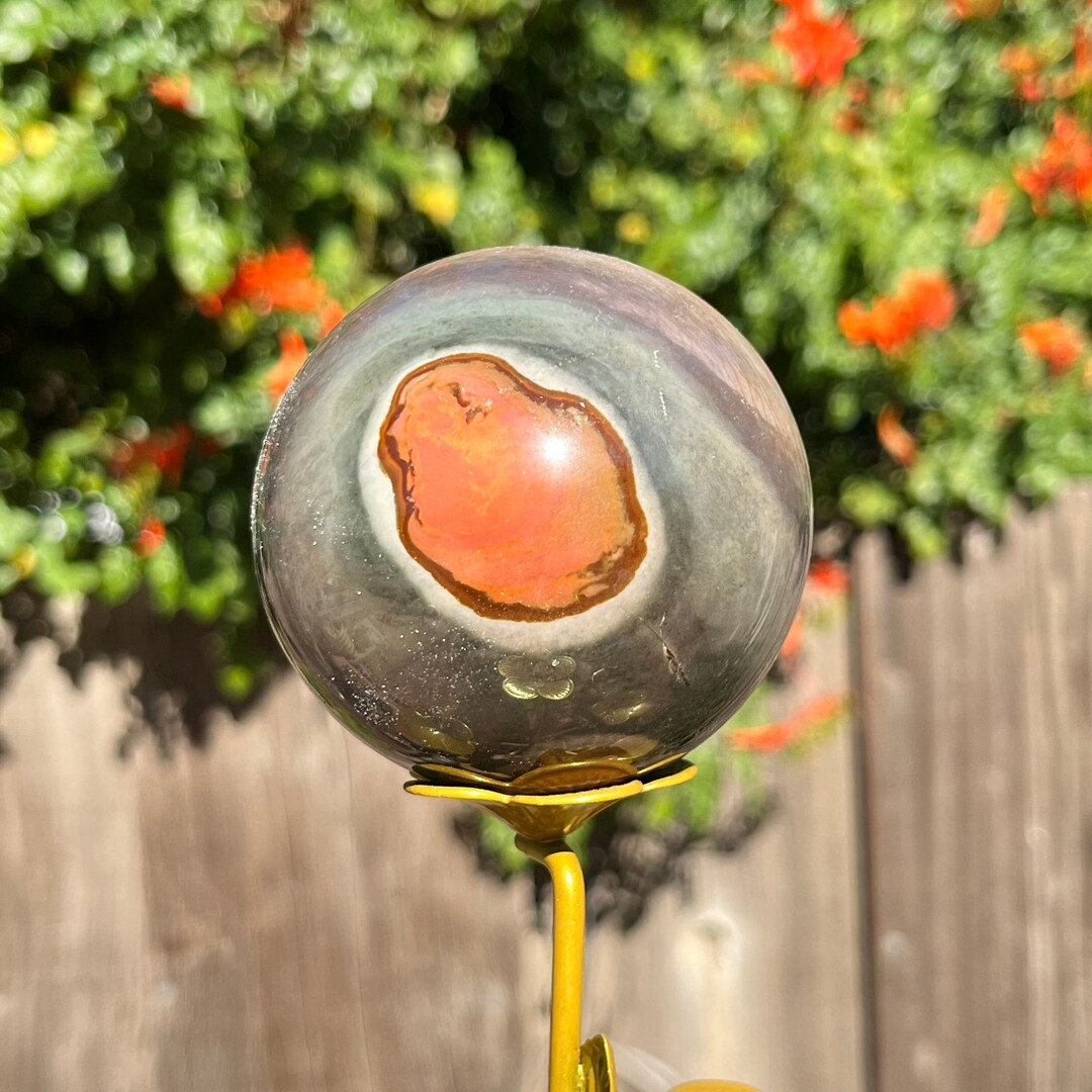 Polychrome Jasper Sphere Rare Madagascar Jasper 396 Grams - Etsy