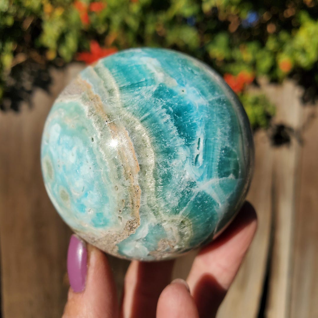 Green Blue Hemimorphite Crystal Sphere Grade A | 390 Grams | 65mm - Etsy