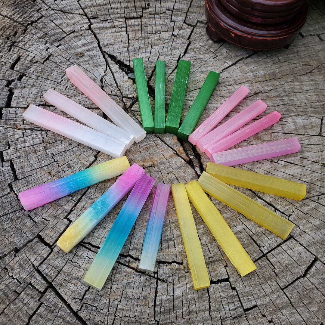 Selenite Generator Sticks Wands Angel Aura Rainbow Purple Blue ...