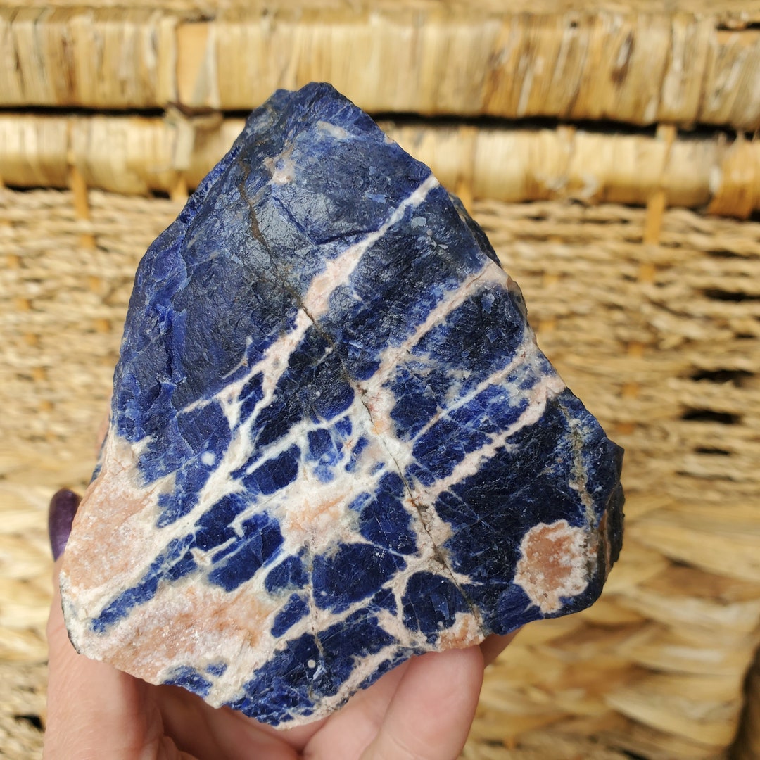 Raw Blue Sodalite Crystal Rock Chunk Rough 804 Grams 1lbs 13oz - Etsy