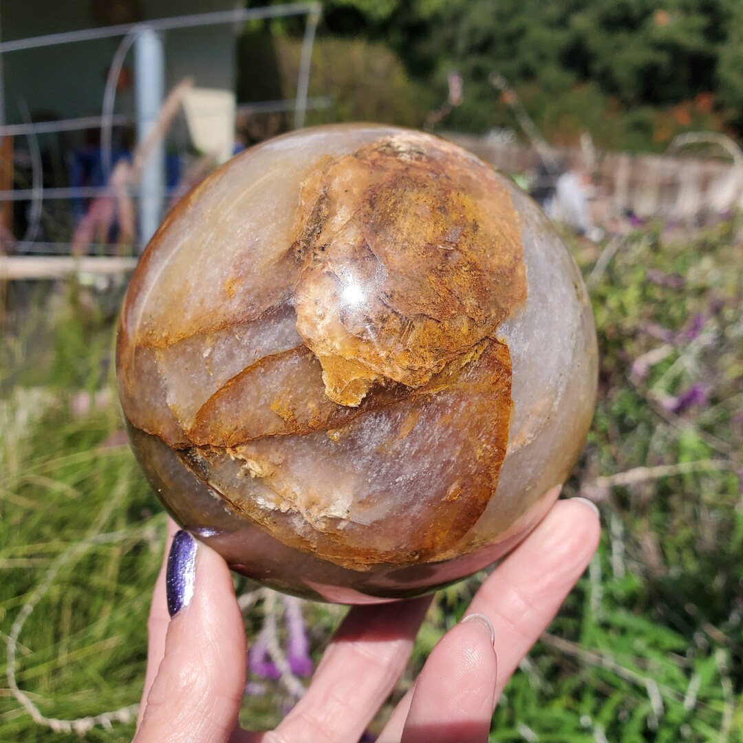 Fire Quartz Golden Healer Mix Sphere Healing Crystal | 1280 Grams ...